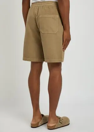 A.p.c. Logo-embroidered Cotton-twill Shorts
