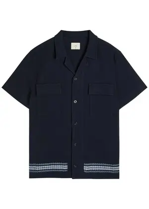 CHE Vireo Piqué Cotton Shirt - Navy