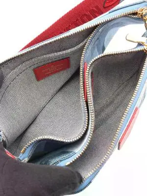 LOUIS VUITTON 2019 Monogram Denim Patchwork Multi Pochette Accessoires Crossbody Bag