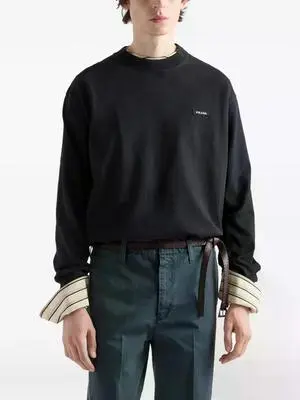 Prada Long-sleeved Cotton T-shirt