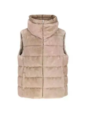Herno Padded Faux-fur Gilet - Neutrals