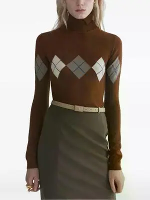 MUGLER Argile Top - Brown