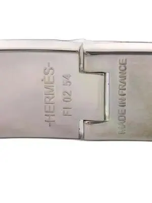 Hermès Clic H Enamel Bangle - Silver