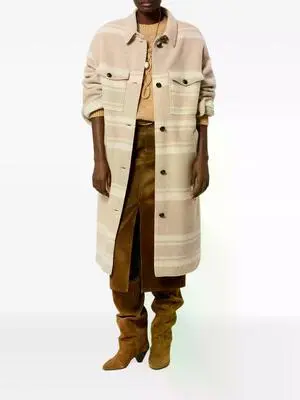MARANT ETOILE Djila Striped Coat - Neutrals