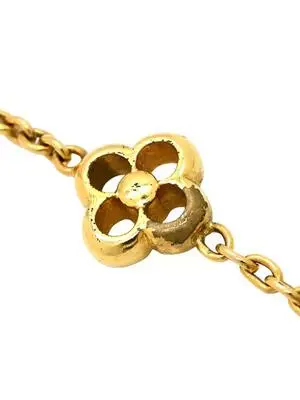 LOUIS VUITTON Tone Plated Flower Link Bracelet