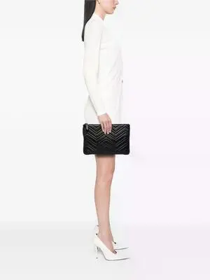 Gucci Gg Marmont Matelasse Leather Clutch Bag