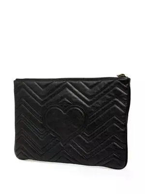 Gucci Gg Marmont Matelasse Leather Clutch Bag