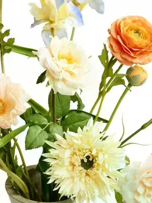FLOWERISM STUDIO Blue Iris And Orange Rose Mix Bouquet