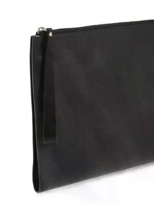 VALEXTRA Leather Zip-around Clutch Bag