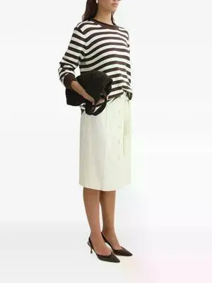Posse Lara Striped Long Sleeve Sweater - Brown