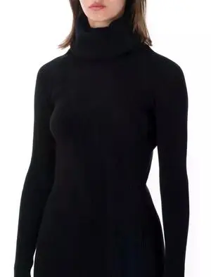 Rick Owens Ribbed-knit Roll-neck Dress