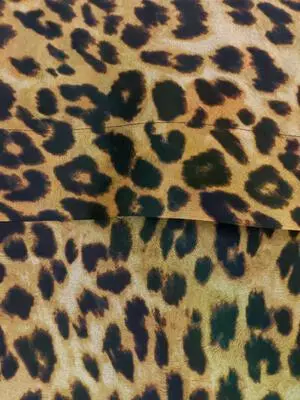 Alberta Ferretti Animal Print Cape Detail Blouse