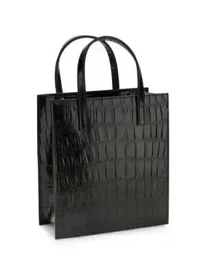 HIDESINS Pocket Croc-effect Tote Bag
