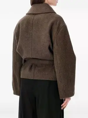 LEMAIRE Short Wrap Coat In Felted Wool And Alpaca Blend