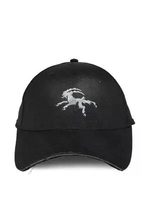 PROTOTYPES Sprayed-effect Distressed-finish Cap - Black