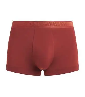 Emporio Armani Modal Logo Trunks - Red