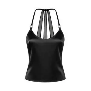 OW Lindsey Satin Top - Black