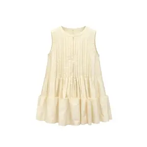 MUTE BY JL Neutrals Pintuck Volume Top