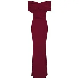 CELESTINE & MAE Primula Bodycon Crossover Maxi Dress