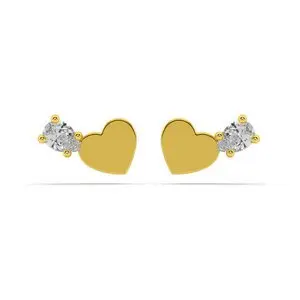 ONI Diamond Heart Studs - Gold