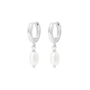 CHIARA TEDESCHI JEWELLERY Mini Hoops Huggie - White