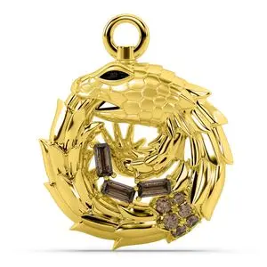 ONI Lucky Lizard Charm - Komodo Dragon Charm - Gold