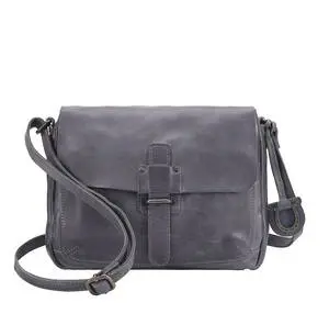 LLOYD BAKER Georgia Washed Leather Crossbody Bag - Grey