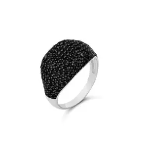 SHYMI Pave Signet Ring In Sterling Silver