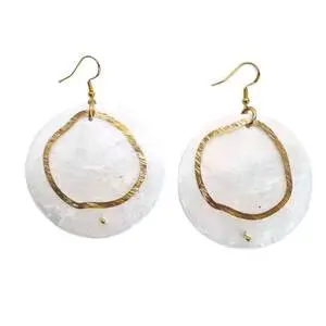 LAURA DAILI Pearl Aura Earrings - White/gold