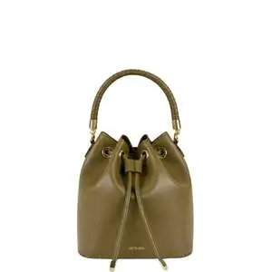 SAONARA BRAND Bucket Bag Khaki Leather - Green