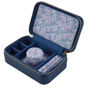 Wolf Sophia Travel Zip Jewellery Case - Blue