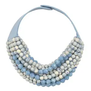 Fairchild Baldwin Marbella Tie Dye Stone Cornflower Necklace - Blue