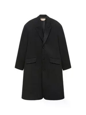 Marni Deep Tweed Oversized Coat - Grey
