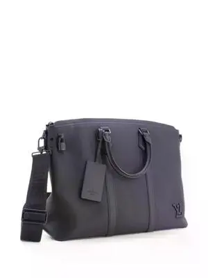 LOUIS VUITTON Aerogram Lock It Tote Leather Satchel