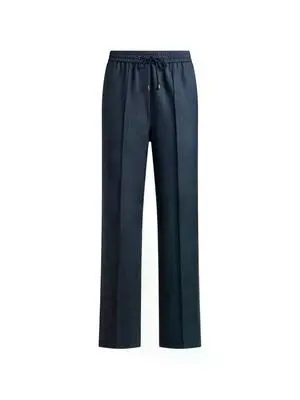 Etro Wool Jacquard Paisley Trousers - Blue