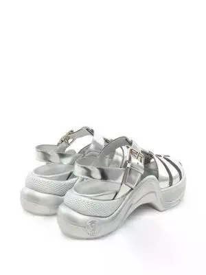 LOUIS VUITTON 2022 Arclight Line Metallic Sandals