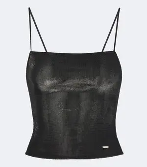 Gucci Embellished Crop Top - Black
