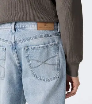 Brunello Cucinelli Distressed Straight Jeans