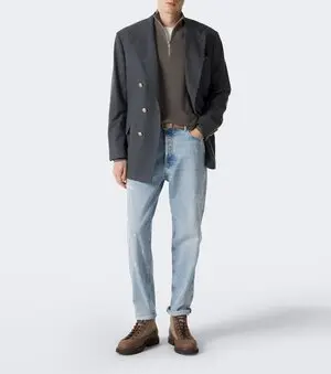 Brunello Cucinelli Distressed Straight Jeans