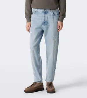 Brunello Cucinelli Distressed Straight Jeans