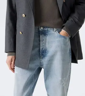 Brunello Cucinelli Distressed Straight Jeans