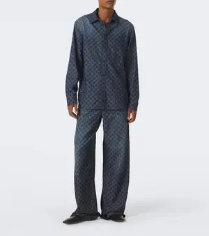 Gucci Gg Cotton Chambray Jacquard Shirt
