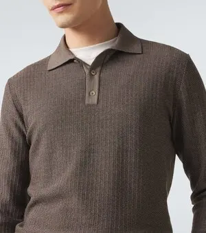 Agnona Wool And Silk Polo Sweater