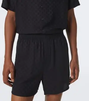 Gucci Gg Jacquard Silk Shorts