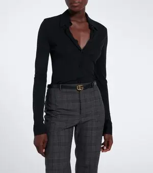 Gucci Crepe Jersey Button-up Shirt