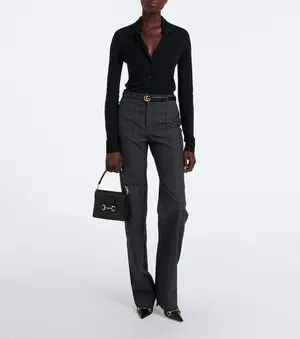 Gucci Crepe Jersey Button-up Shirt
