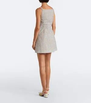 MARKARIAN Skye Plaid Seersucker Minidress