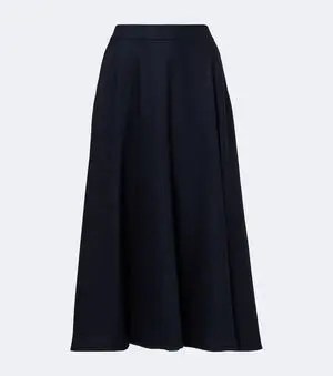 Max Mara Wool Midi Skirt - Blue
