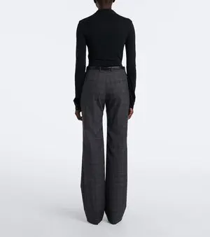 Gucci Checked Wool Straight Pants