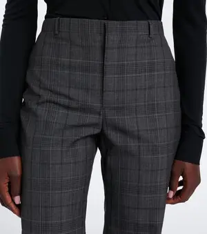 Gucci Checked Wool Straight Pants